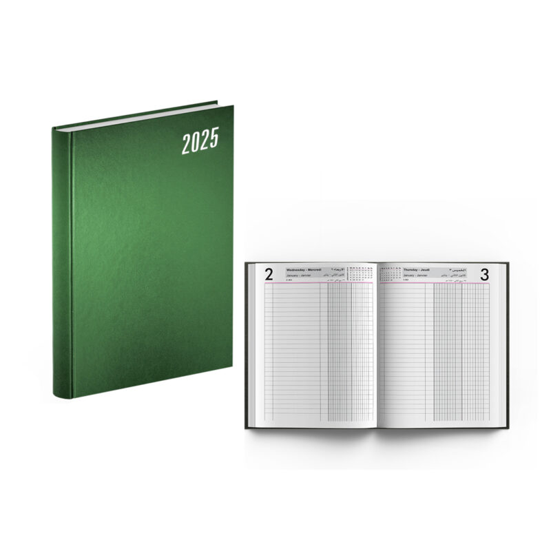 Daily Diary Hard Cov 2 Columns B5 /2025 #745S.25 | Maliks