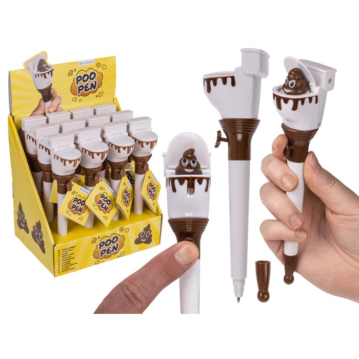 Pen Poo In Toilet Shape 18.5 Cm Plastic #29/3038 | Maliks